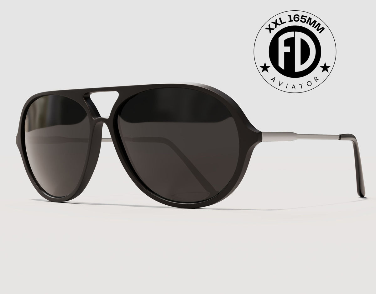 XXL Aviator Sunglasses for Big Faces & Large heads 165mm - Faded Days ...